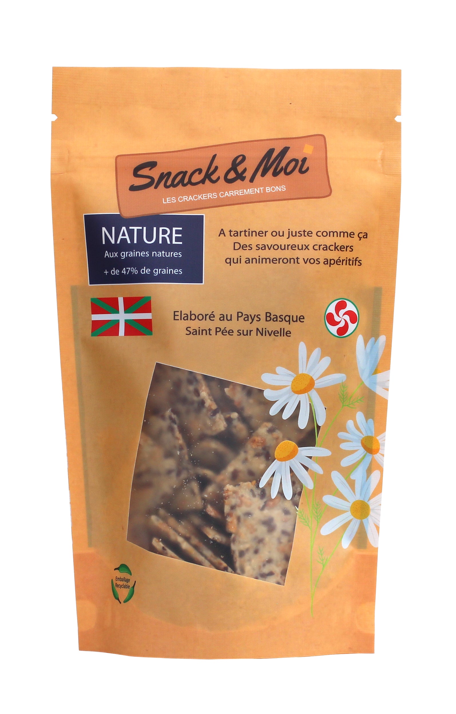 Crackers Bio nature salé en poche 100 grs